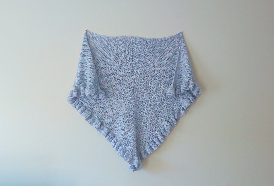 Crochet Marissa Shawl Pattern: Easy Frill Border Wrap (PDF Download) - Etsy