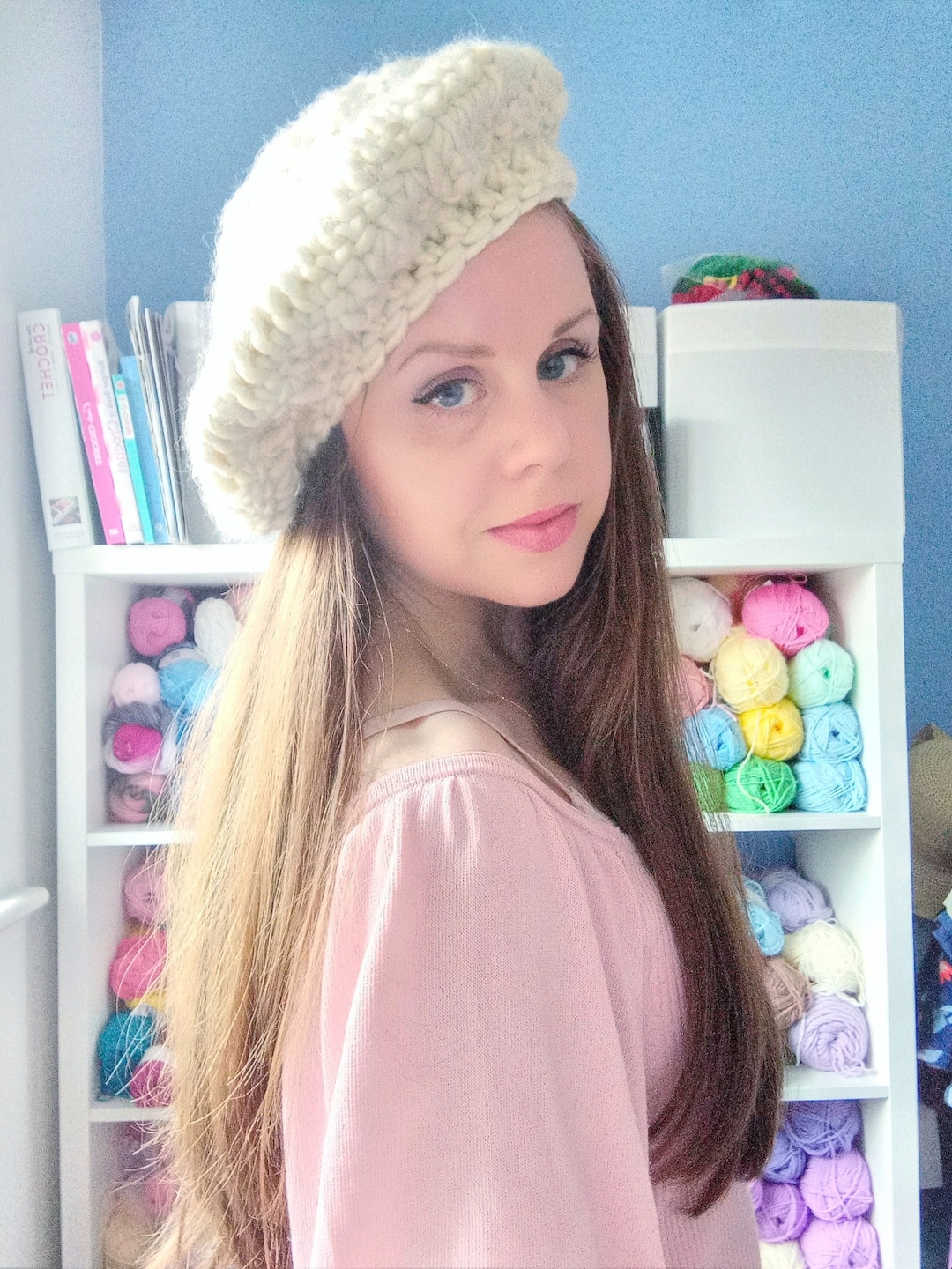 Crochet Easy French Beret PATTERN, Crochet Easy Beret Hat for Beginners ...