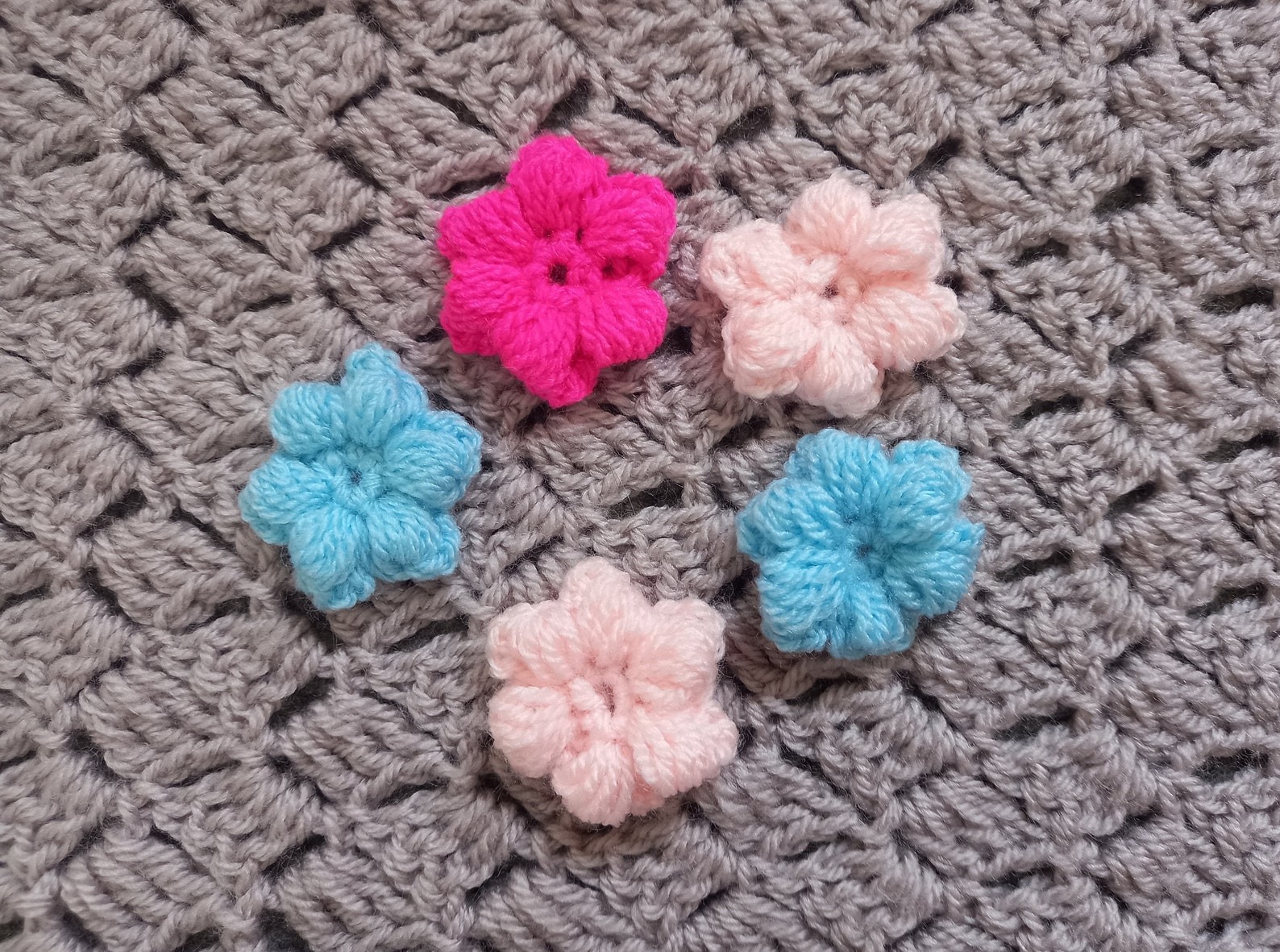 Crochet Puff Flower Pattern, Crochet Puff Stitch Pattern, Crochet Easy ...