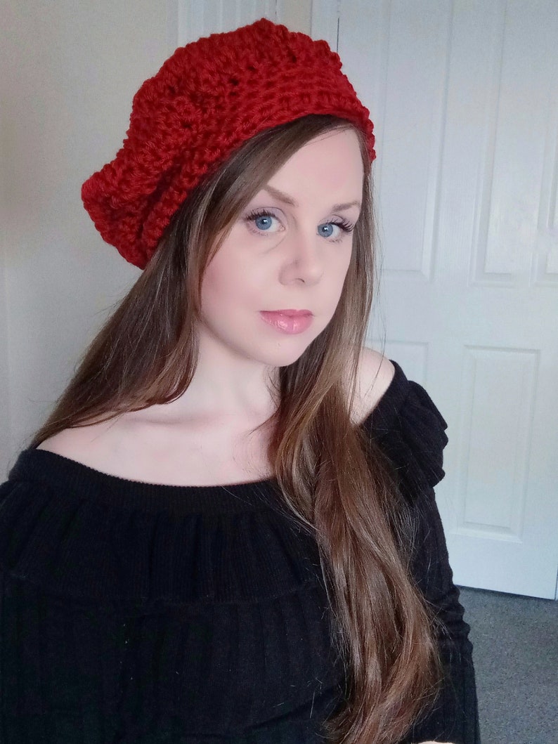 Crochet Traditional French Beret Pattern Crochet Classic Etsy Uk