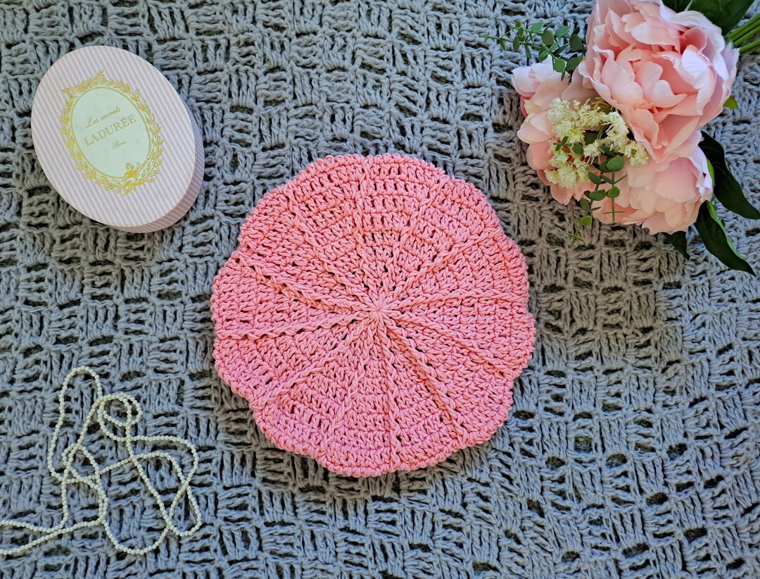 Crochet Easy Textured French Beret PATTERN, Crochet Easy Beret for ...