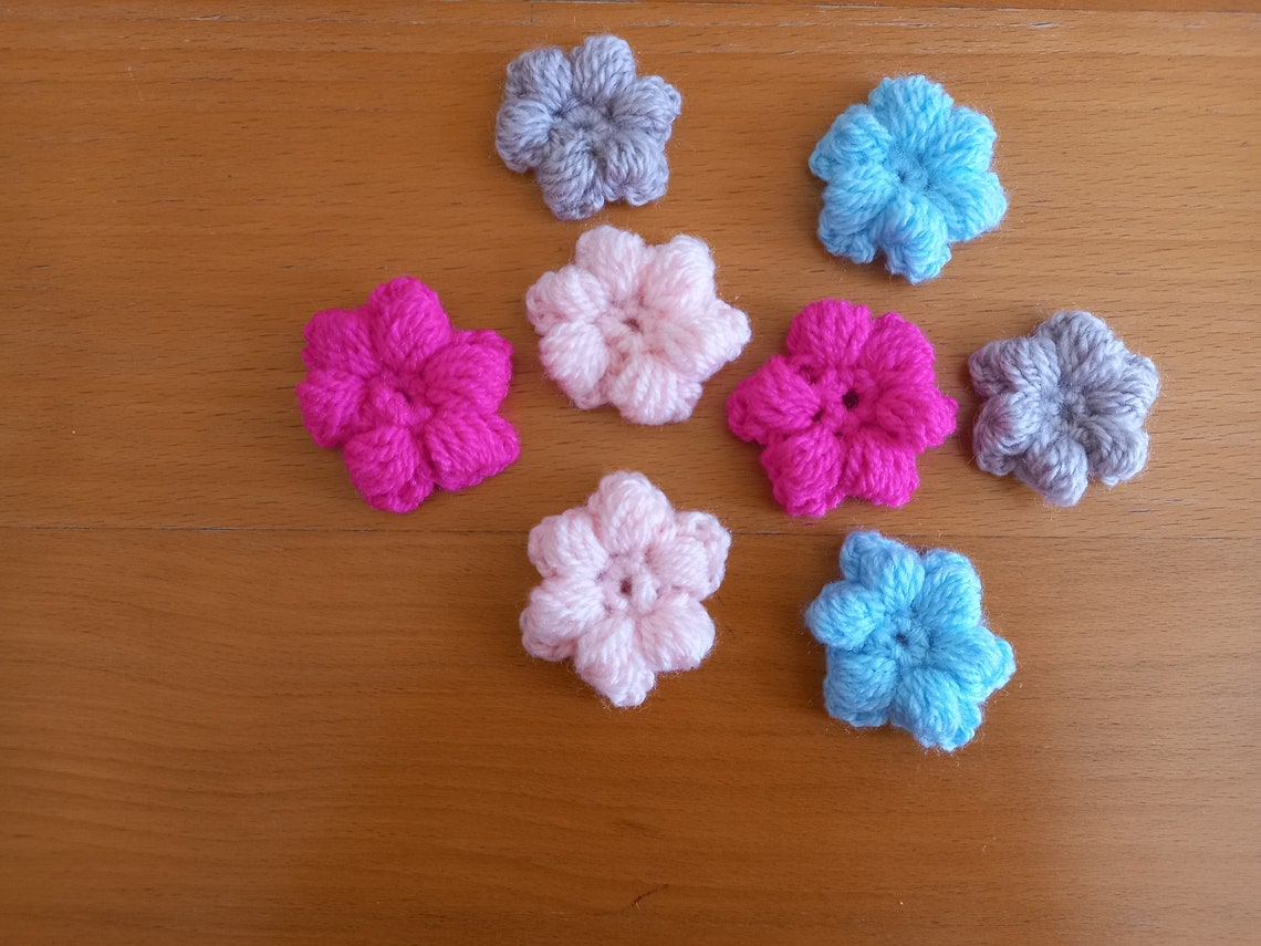 Crochet Puff Flower Pattern, Crochet Puff Stitch Pattern, Crochet Easy ...