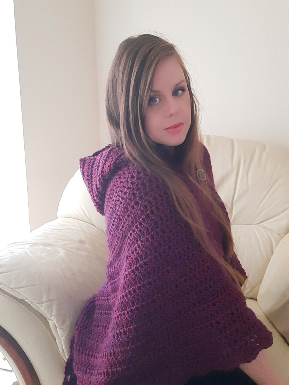 Crochet Hooded Shawl Pattern: Crochet Cape/wrap Tutorial for Beginners ...
