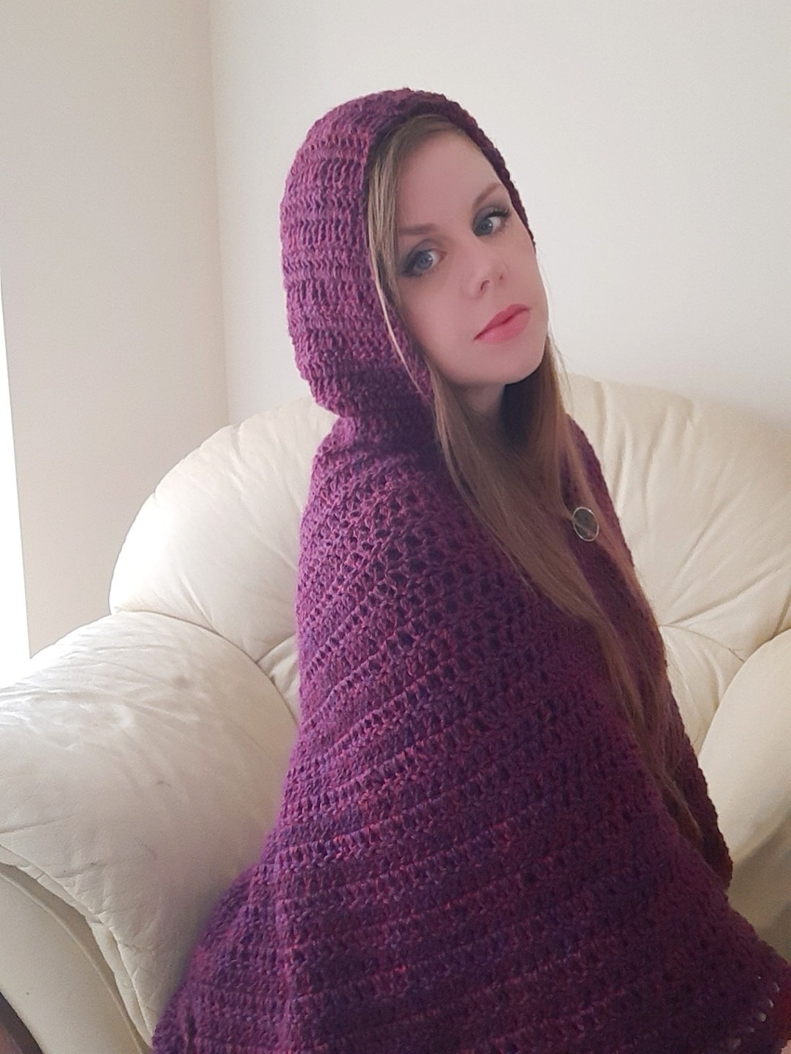 Crochet Hooded Shawl Pattern: Crochet Cape/wrap Tutorial for Beginners ...