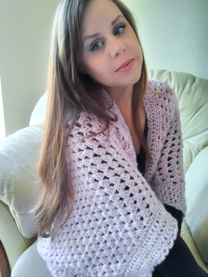 Crochet Granny Square Cocoon Shrug Cardigan PATTERN: Beginner Friendly ...