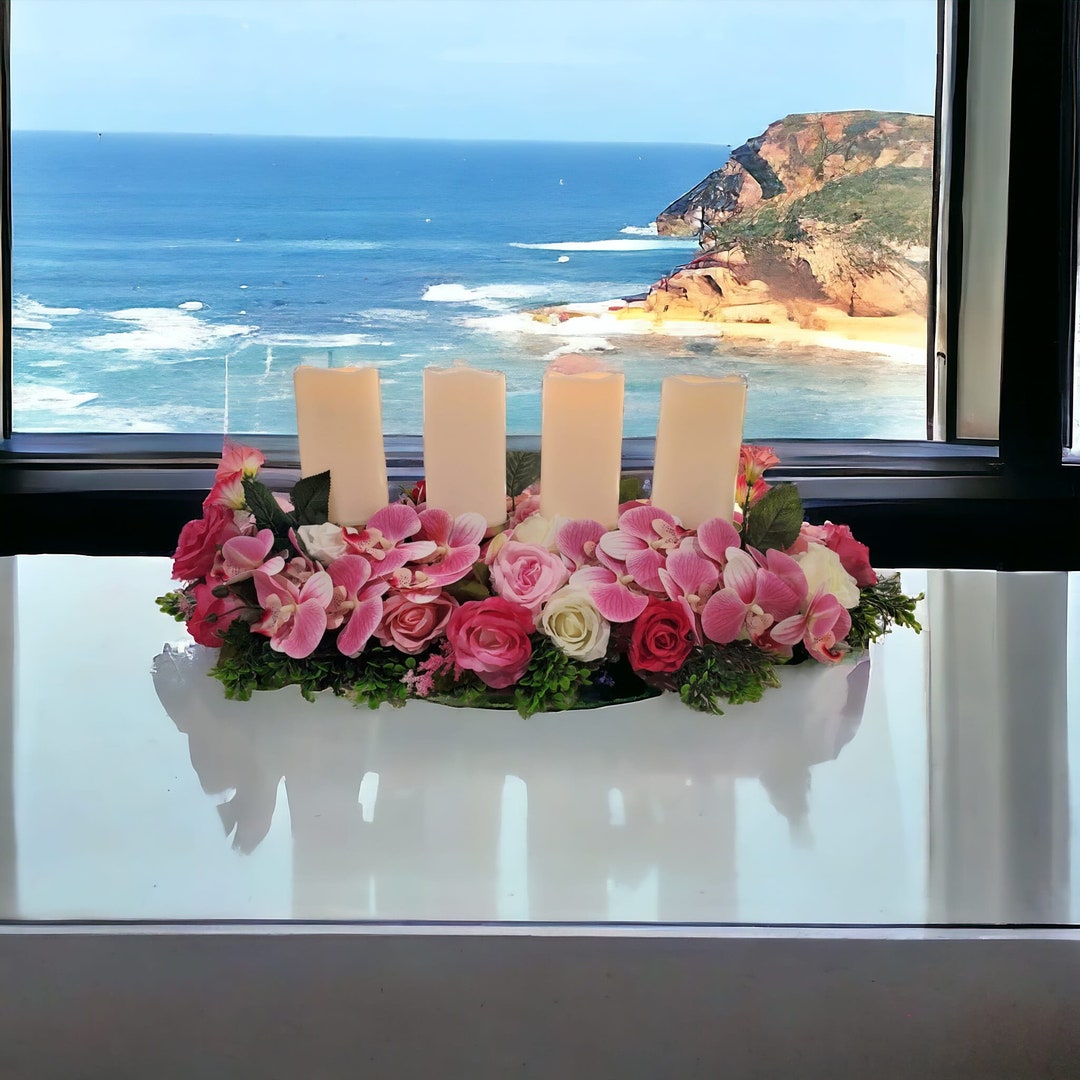 Spring Centerpiece, Orchids and Flowers Centerpieces, Large Floral ...