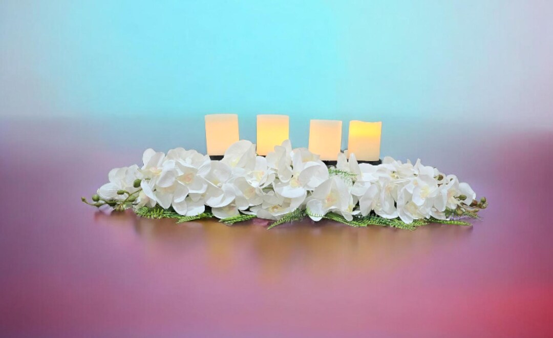 Big Orchids Real Touch Centerpieces, Large Floral Arrangement, With ...