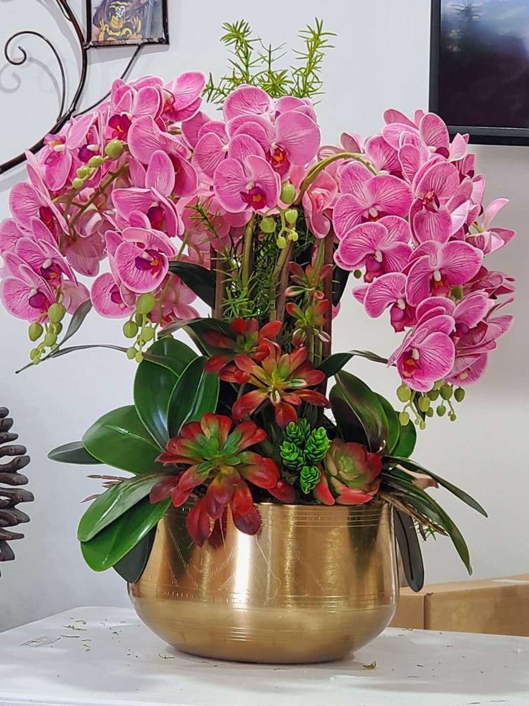 Real Touch Orchids Arrangement 20tall Orchid - Etsy