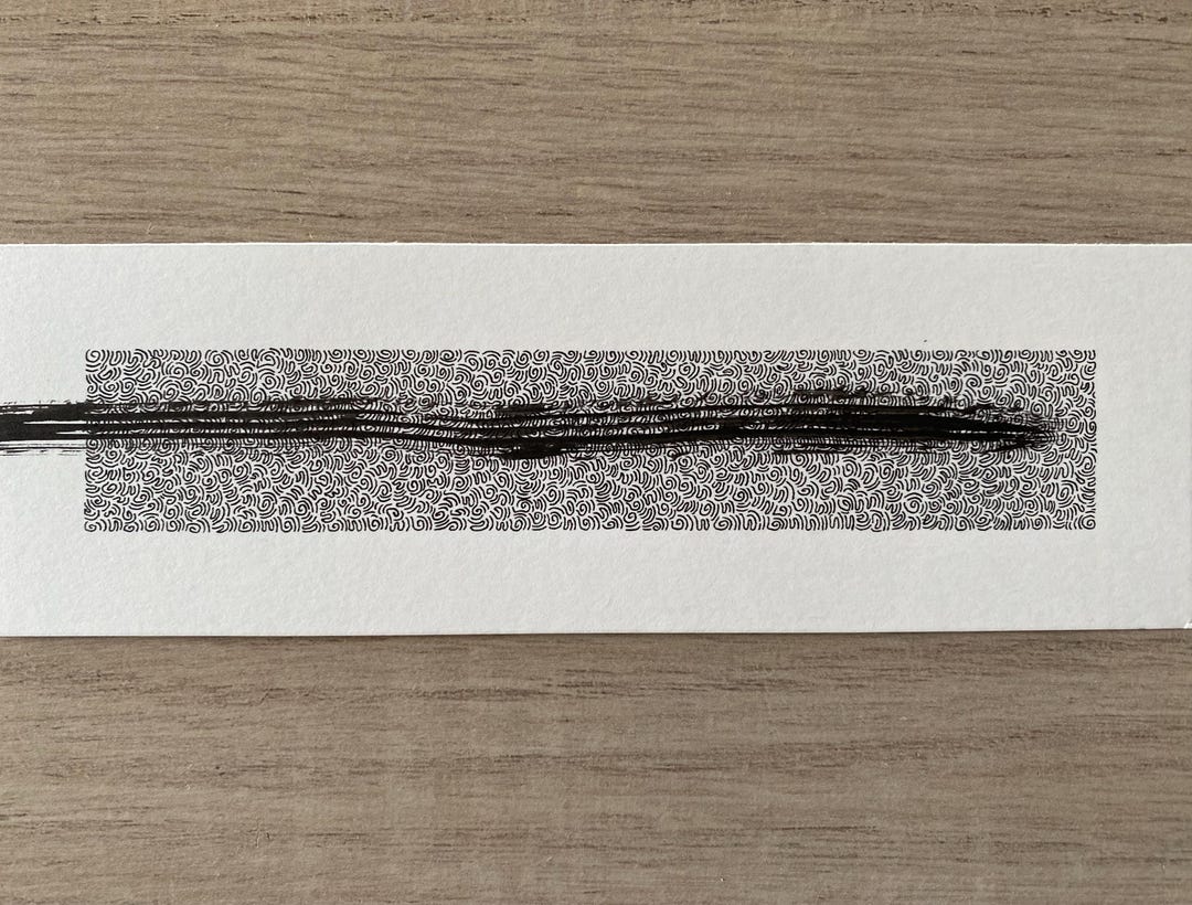 Original Abstract Creation “unending Line”, India Ink, Black and White ...