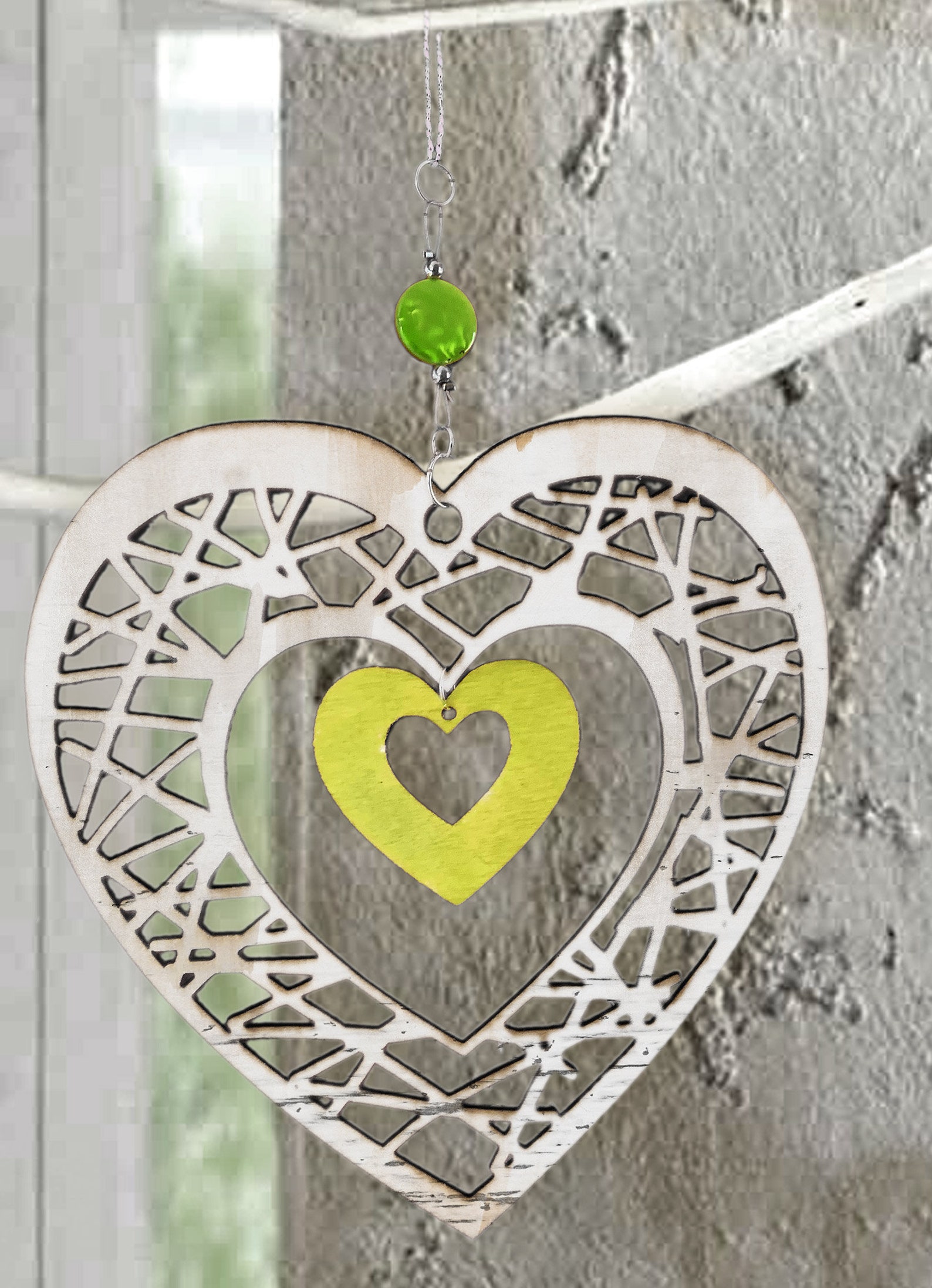 Muttertag Deko Fenster hängend Vintage filigrane Herzen aus | Etsy