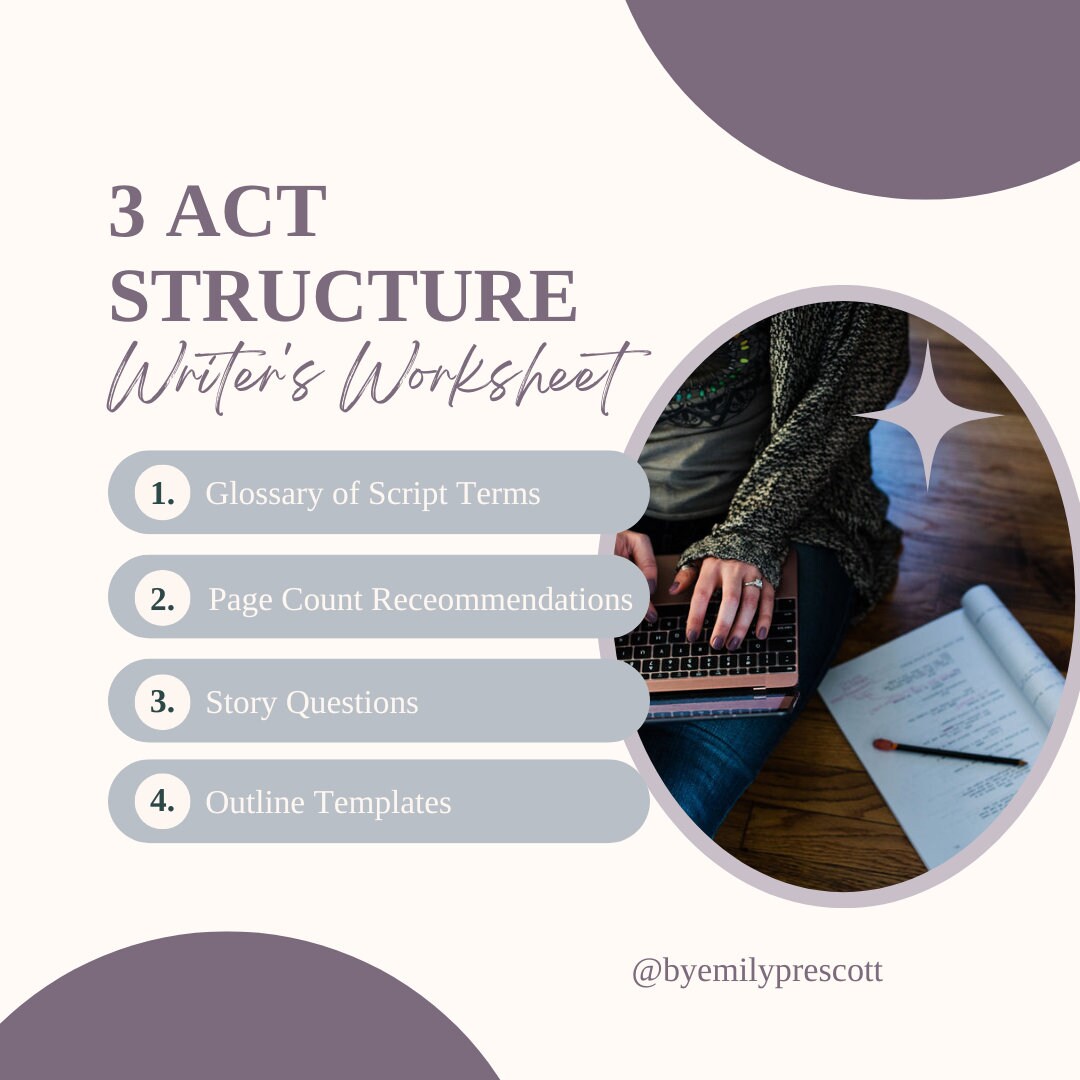 Guide for Writers Three Act Structure Writing Screenplay Format ...