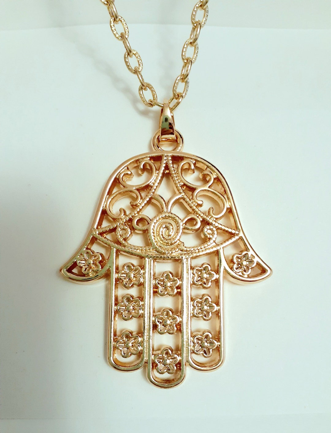 Hamsa Hand Pendant Necklace - Etsy