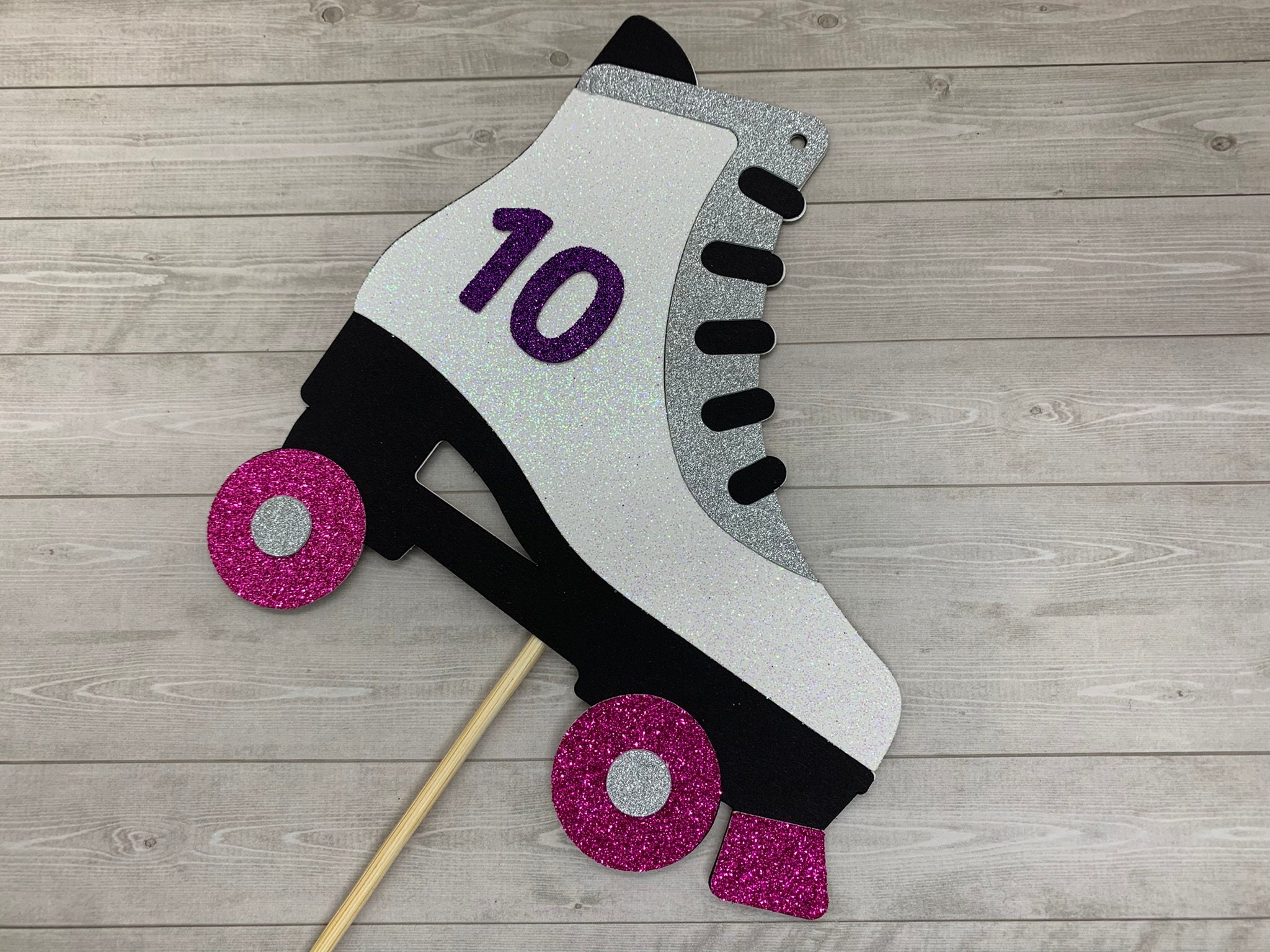 Roller Skate Cake Topper Handmade Glitter Party Cake - Etsy