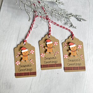 Gingerbread Man Christmas Gift Tags, Handmade Brown Labels With ...