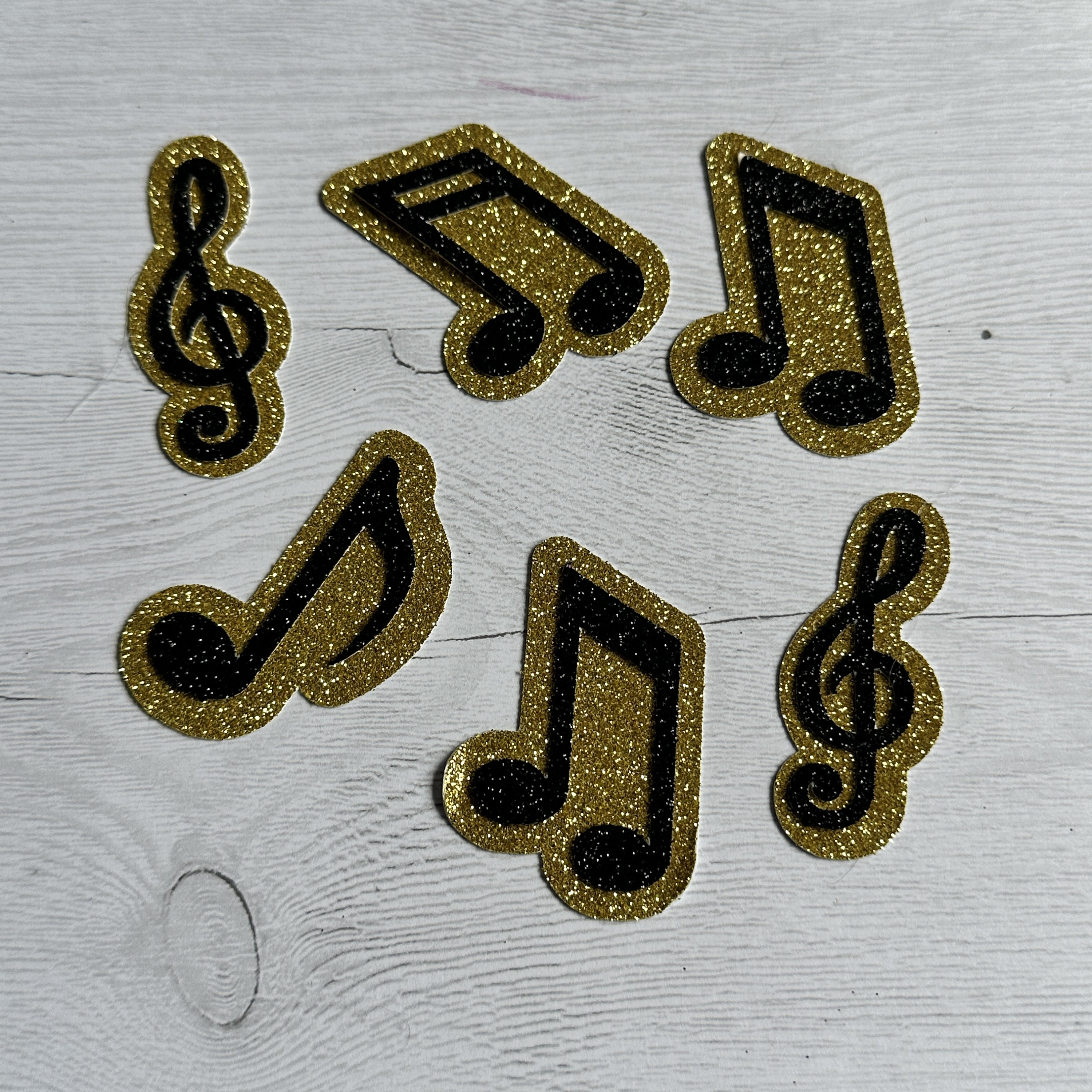 Glitter Music Note Cupcake Toppers: Handmade Musical Themed Party Cake ...