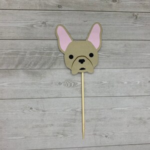 French Bulldog Cupcake Toppers, Handmade Frenchie Themed Decorations ...