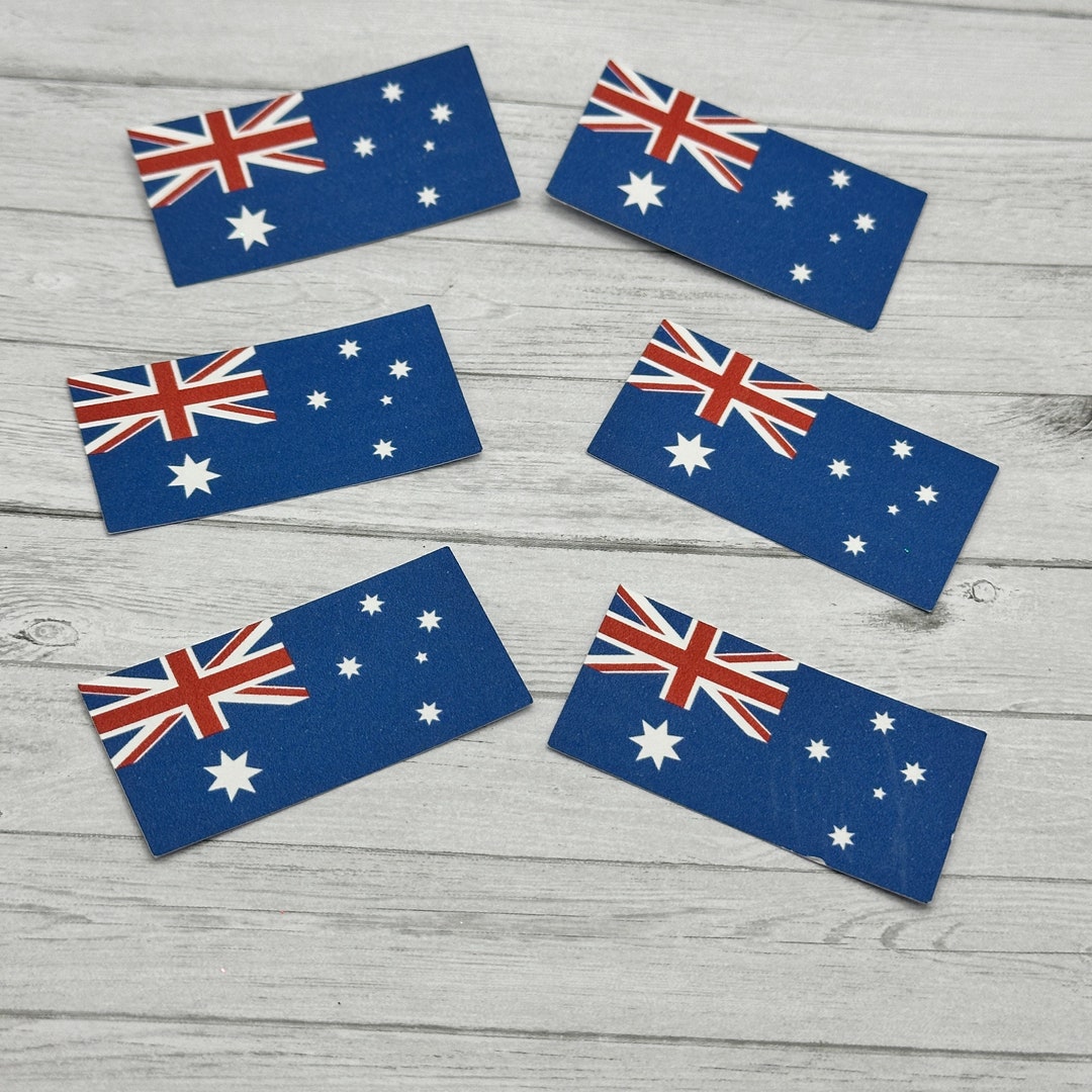 Australian Flag Cupcake Toppers, Aussie Themed Small Cake Decorations ...