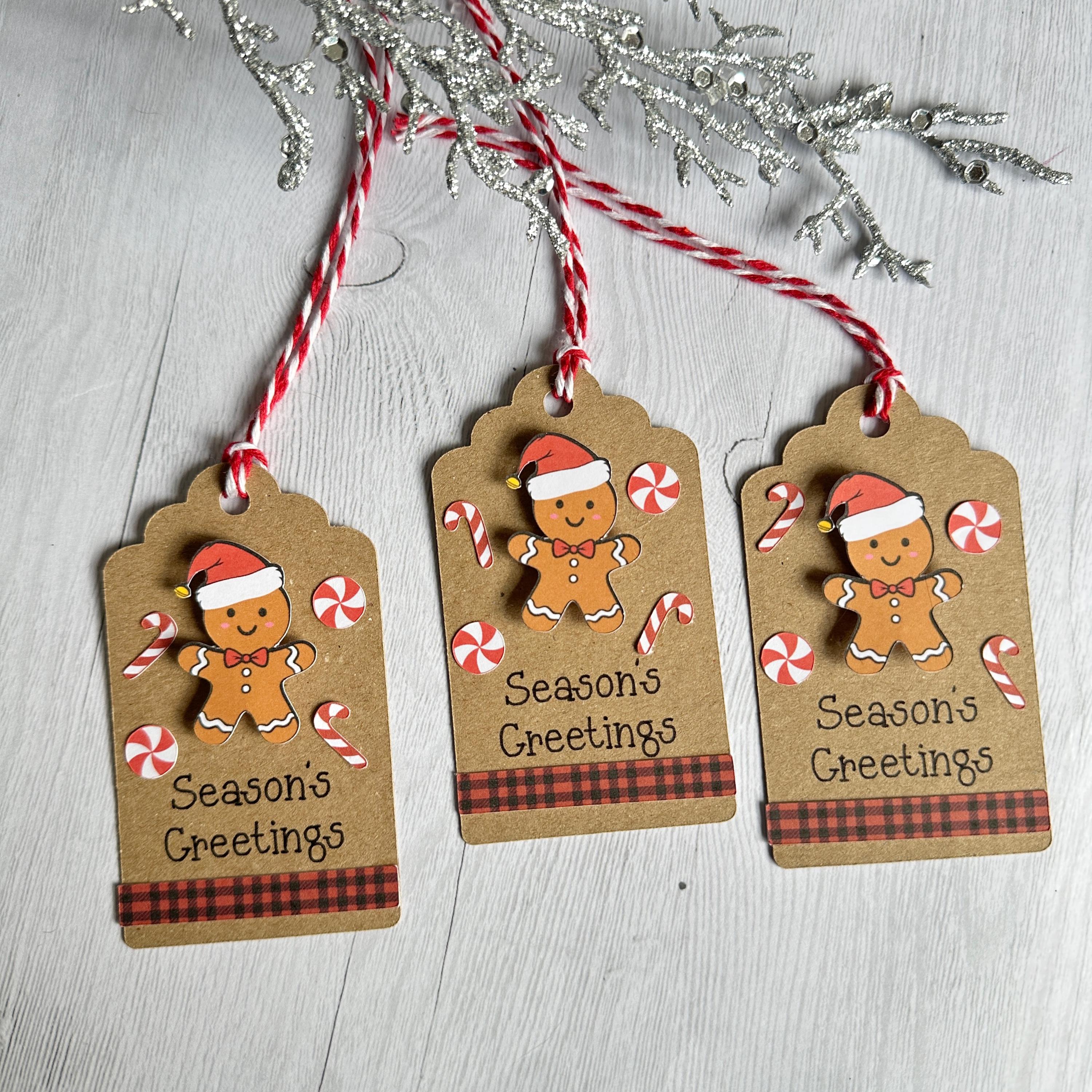 Gingerbread Man Christmas Gift Tags, Handmade Brown Labels With ...