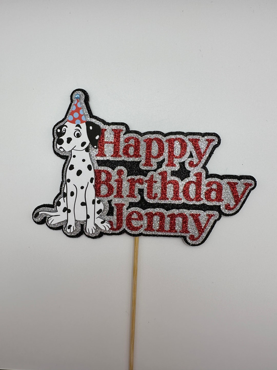 Dalmatian Birthday Cake Topper, Handmade Personalised Party Cake ...