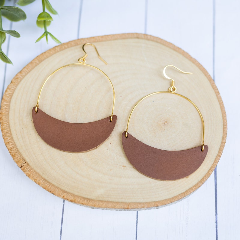 Leather Earrings - Etsy