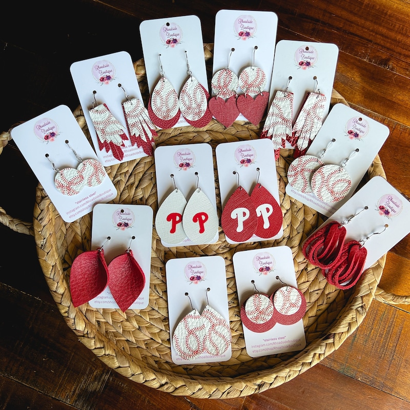 Baseball Earrings - Etsy