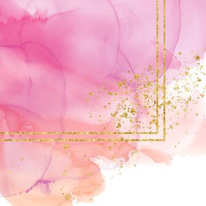 Pink Logo Background Png, Pink Brush Stroke Png, Gold Frame, Pink ...