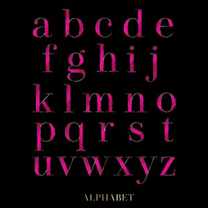 Hot Pink Chrome Alphabet PNG Clip Art, Hot Pink Letters, Chrome Letters ...