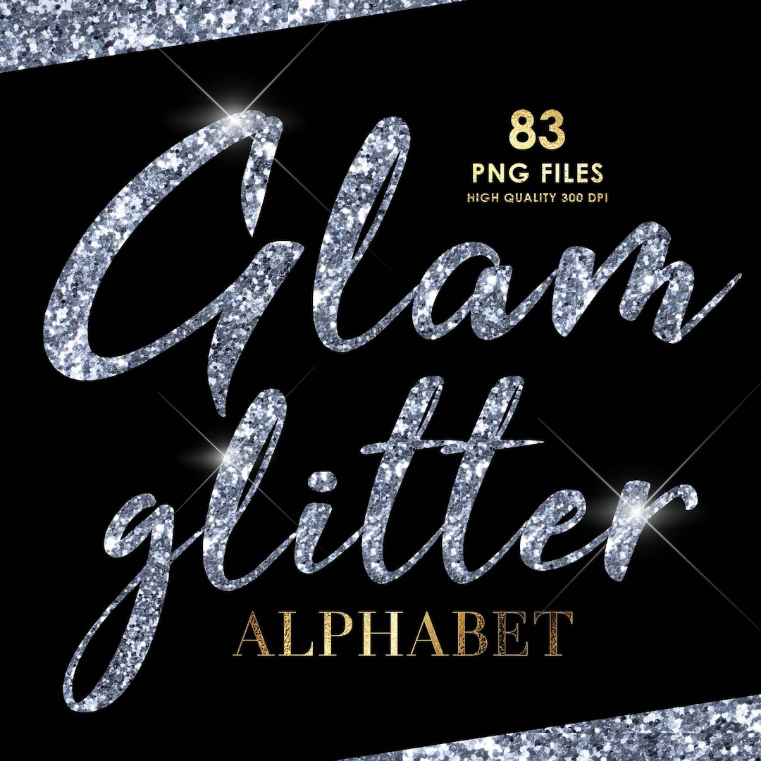 Glitter Silver Alphabet Png Clipart, Silver Foil Letters, Silver ...