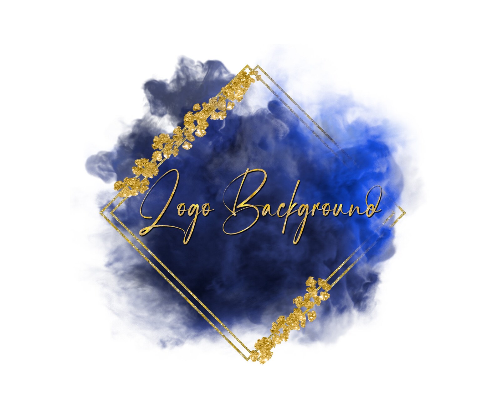 Logo Background Png Dark Blue Brush Stroke Png Glitter Blue - Etsy