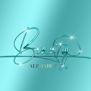 Teal Alphabet Png Clip Art, Turquoise Alphabet, Blue Chrome Letters Png ...