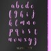 Glitter Lilac Alphabet PNG Clip Art, Script Alphabet, Purple Cursive ...