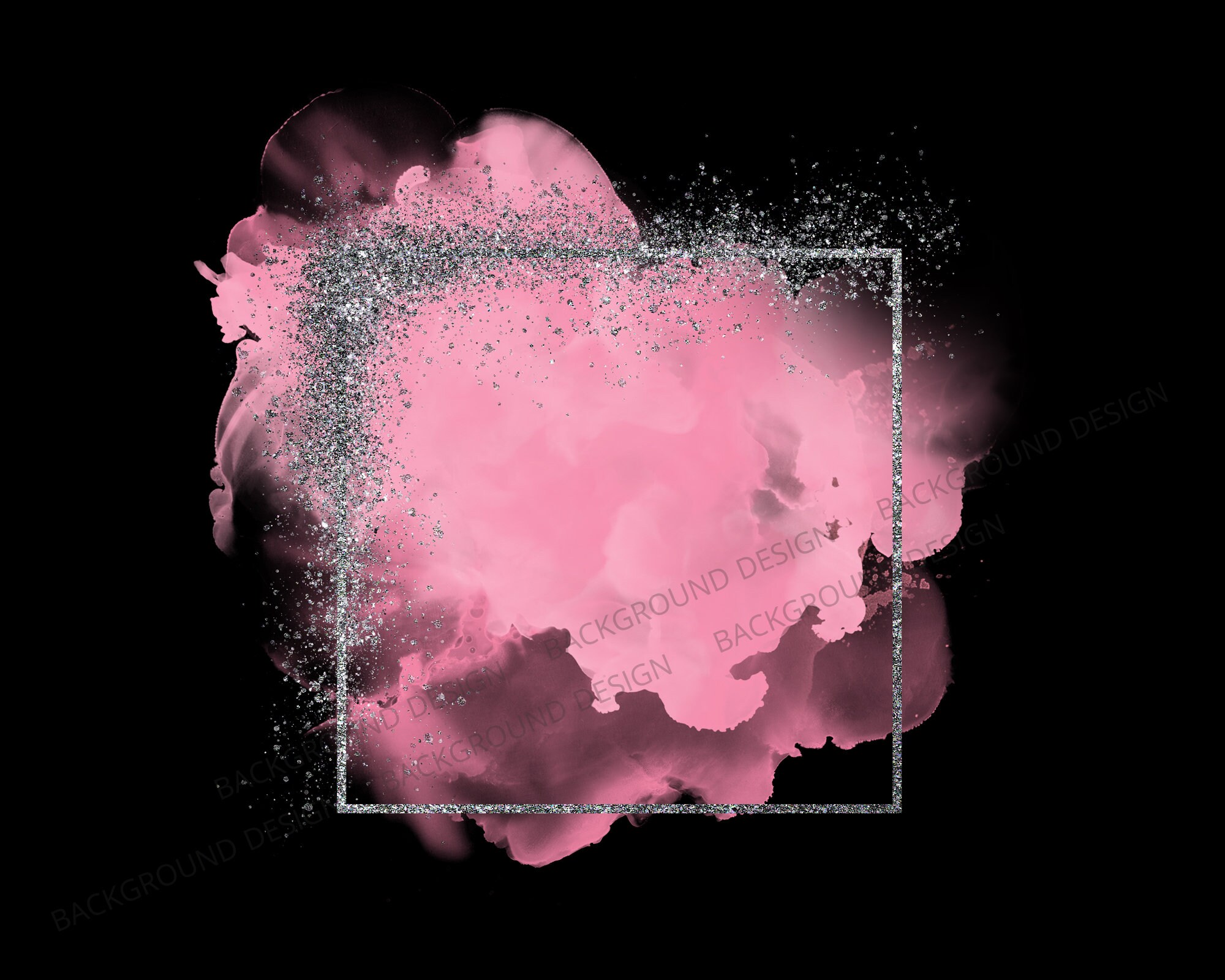 Logo Background Png Pink Brush Stroke Png Pink Frame - Etsy