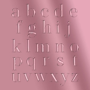 Pink Chrome Alphabet PNG, Rose Gold Chrome Letters, Glam Alphabet ...
