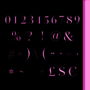 Hot Pink Chrome Alphabet PNG Clip Art, Pink Chrome Letters, Glam ...