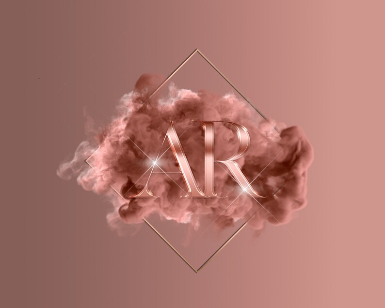Rosegold Logo Beauty Logo Glam Logo Smoke Watercolour Logo - Etsy