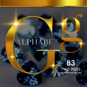 Gold Chrome Alphabet PNG Clip Art, Gold Chrome Letters Png, Glitter ...