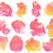 Pink & Orange Watercolor Clipart Pink Alcohol Ink Png - Etsy