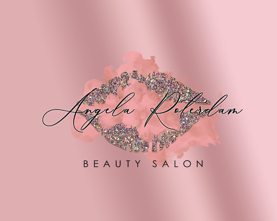 Pink Watercolour Logo, Beauty Logo. Brow Logo, Premade Logo Design ...