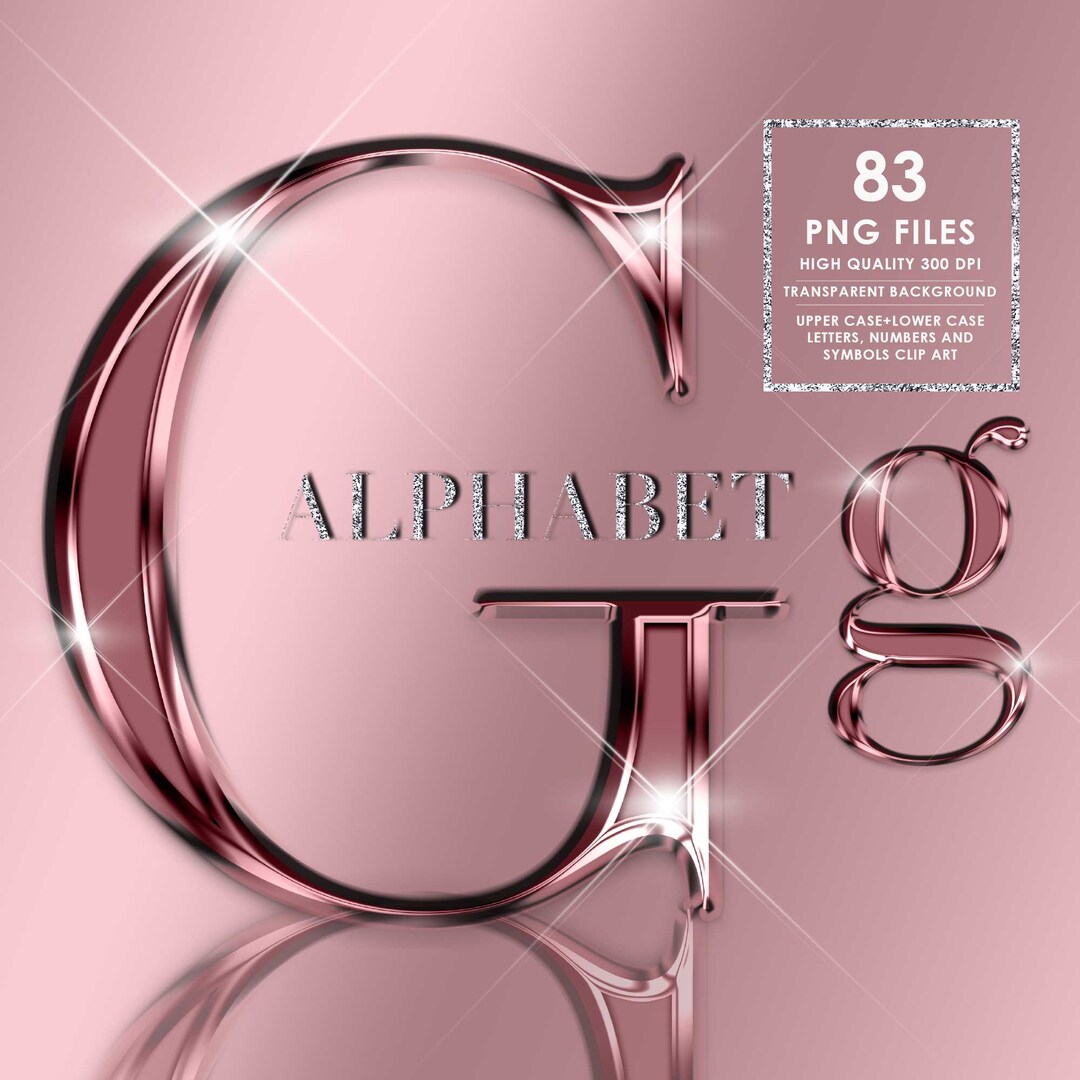 Rose Gold Chrome Alphabet PNG Clip Art, Pink Chrome Letters Png ...