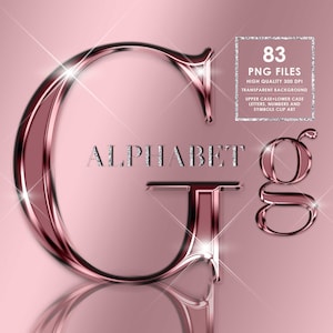 Rose Gold Chrome Alphabet PNG Clip Art, Pink Chrome Letters Png ...