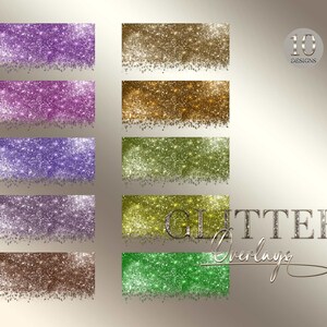 Glitter Confetti Overlays, Sparkling Glitter Borders Clipart, Magic ...