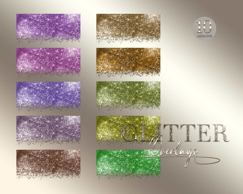 Glitter Confetti Overlays, Sparkling Glitter Borders Clipart, Magic ...