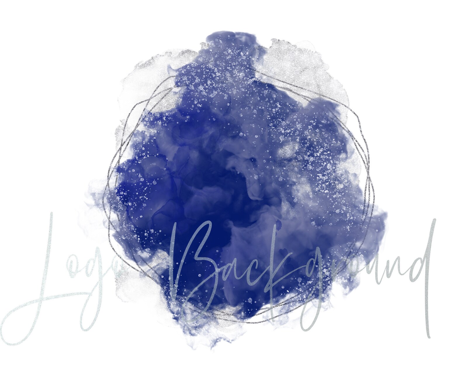 Logo Background Png Dark Blue Brush Stroke Png Glitter Blue | Etsy