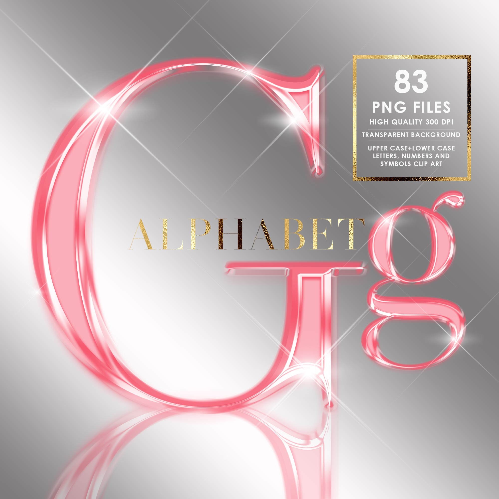 Pink Alphabet PNG Clip Art, Rose Gold Chrome Letters Png, Chrome ...
