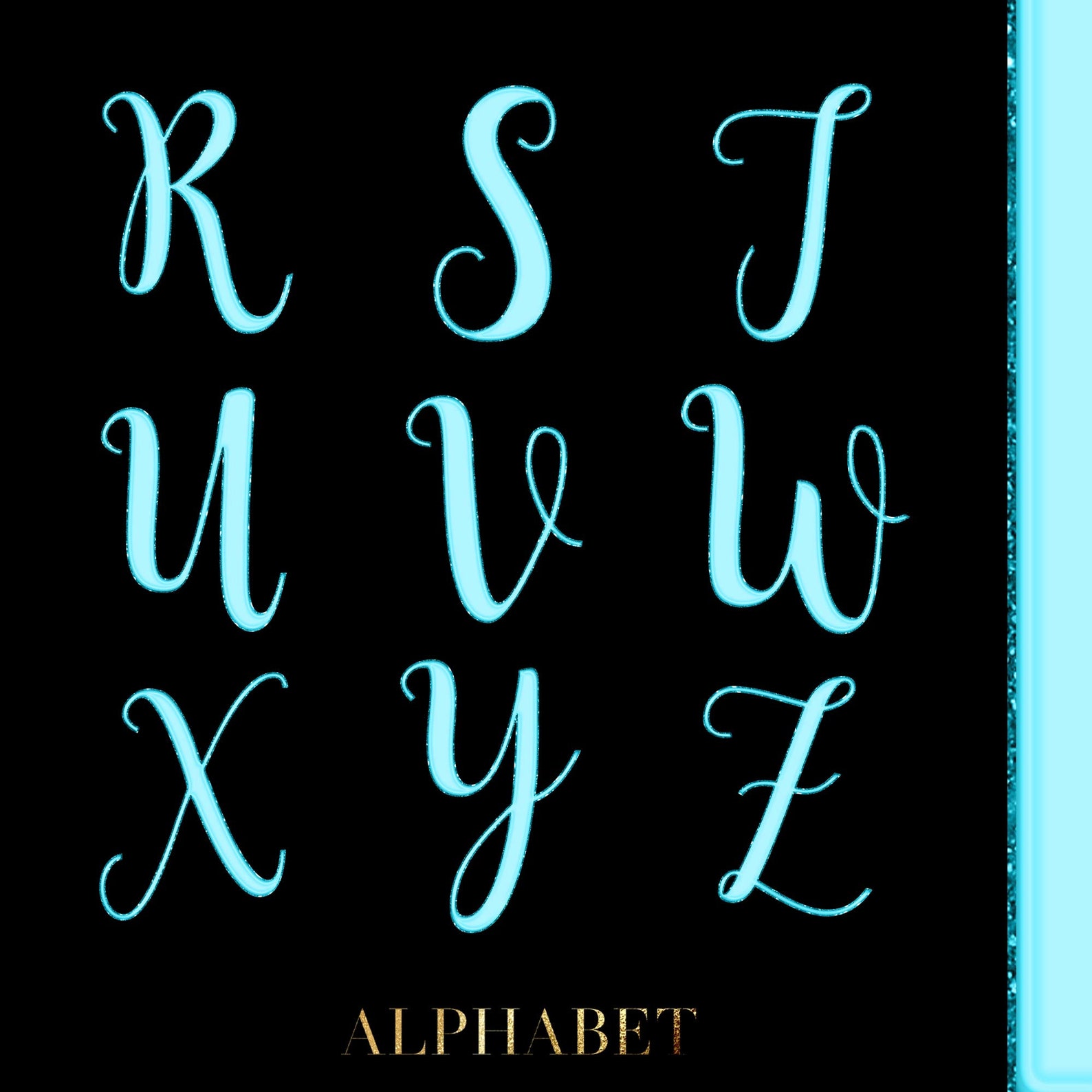 Glitter Blue Alphabet PNG Clip Art, Glitter Letters, Blue Letters Png ...