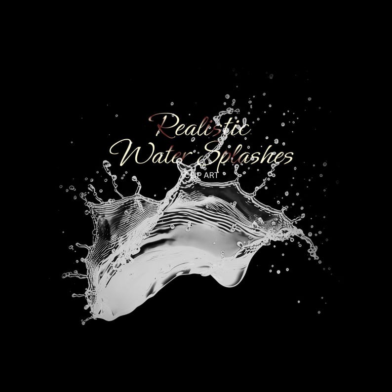 Realistic Water Splash Overlays, Transparent Background, Photoshop ...