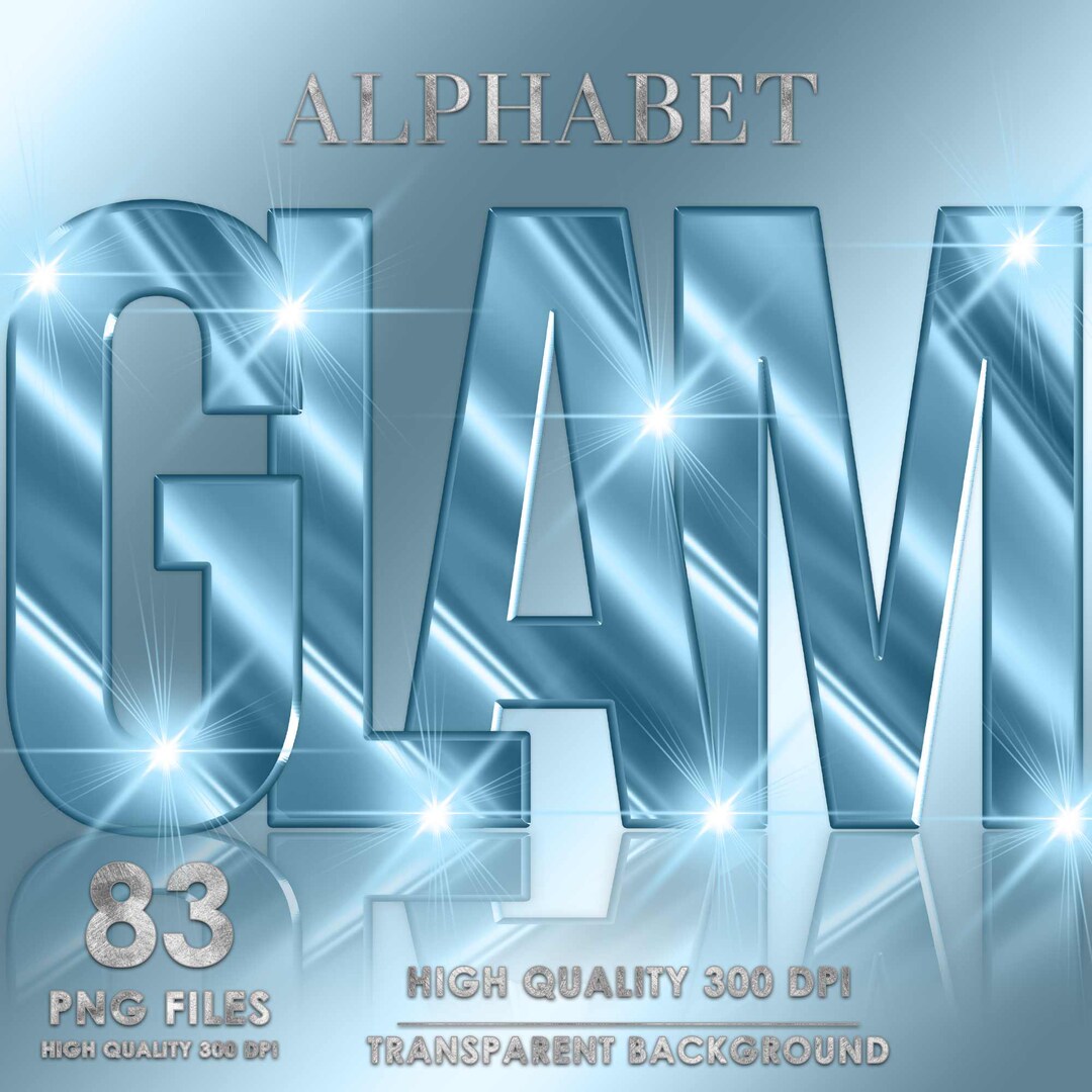 Blue Alphabet PNG, Blue Chrome Letters Clipart, Glitter Letters for ...