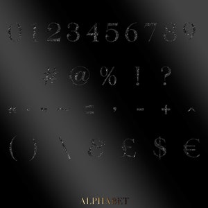 Glitter Black Alphabet PNG Clipart, Sparkling Black Letters, Bling ...