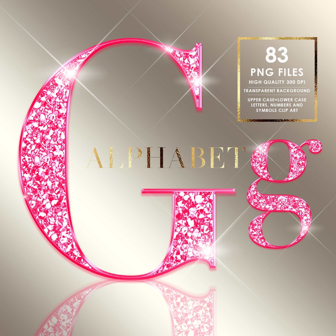 Glitter Pink Alphabet Clip Art, Pink Letters Png, Pink Alphabet PNG ...
