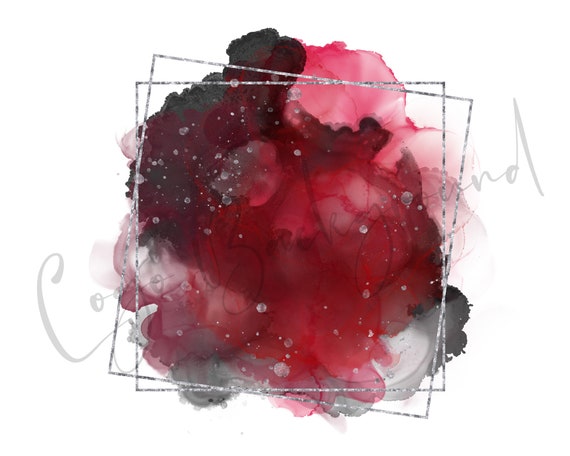 Red Watercolor Splashes